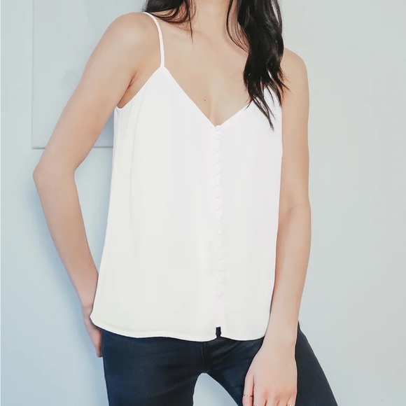 Lulus | Tops | Memorial Day Summer White Buttonfront Cami Top Lulus ...